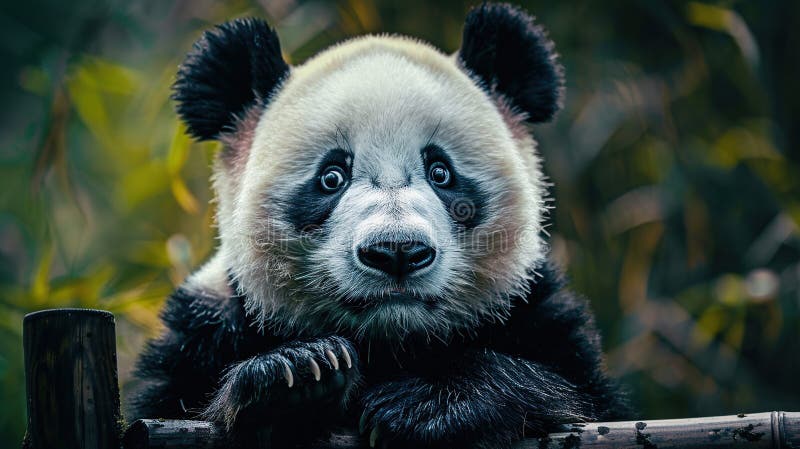Cute Panda Thinking and Confused . Generative Ai Stock Illustration ...