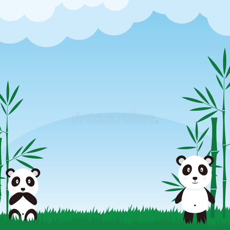 Cute Panda Frame Vector stock vector. Illustration of white - 106698875