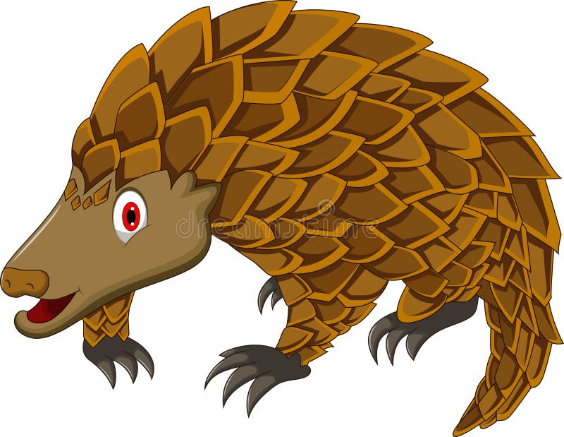 Cute pangolin cartoon stock illustration. Illustration of cartoon ...