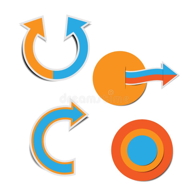 Cute Paper Arrow with Shadow Sticker Stock Vector - Illustration of ...