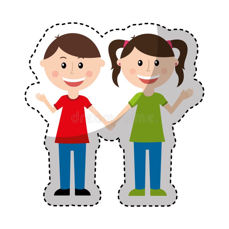 Cute parents couple icon stock vector. Illustration of happy - 90845753