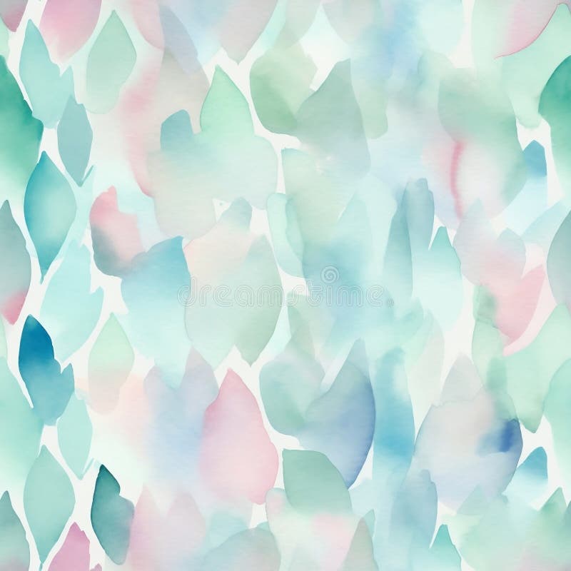 Cute Pastel Abstract Pattern Watercolor Stock Illustration ...