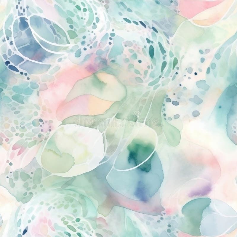 Cute Pastel Abstract Pattern Watercolor Stock Illustration ...