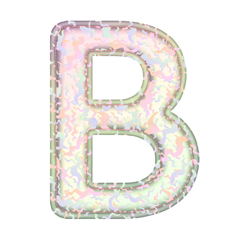 Cute pastel color letter B stock image. Illustration of bold - 370875891