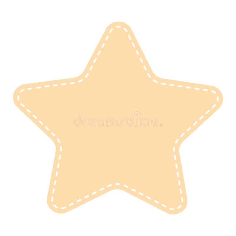 Cute Pastel Patch with Dotted Line. Art Form Template Stock Vector ...