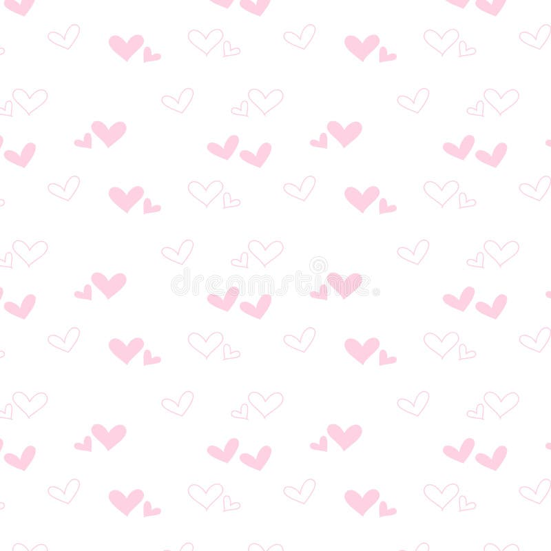 Cute Pastel Pink Valentine Heart Pattern Stock Vector - Illustration of ...