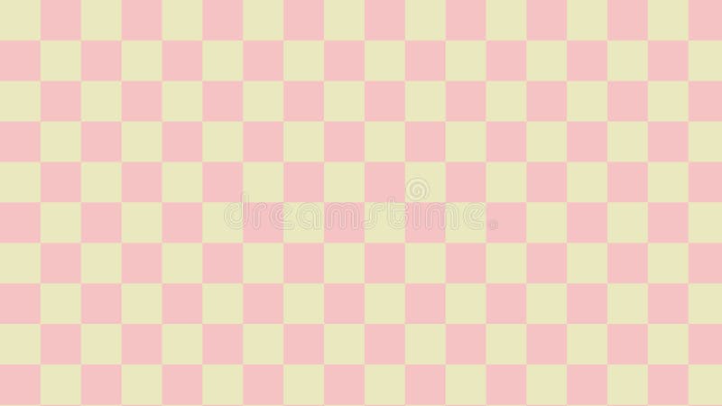 Cute Pastel Pink and Yellow Checkerboard, Gingham, Plaid, Checkered ...