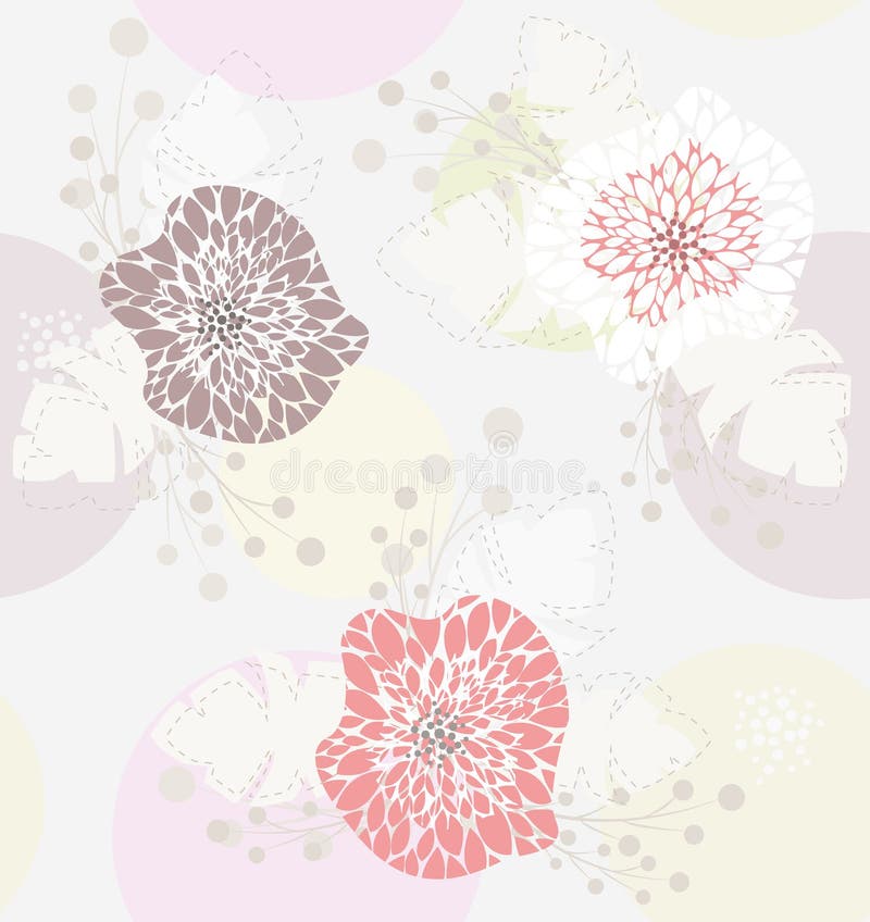 Cute Pastel Spring Floral Pattern Stock Vector - Illustration of ...