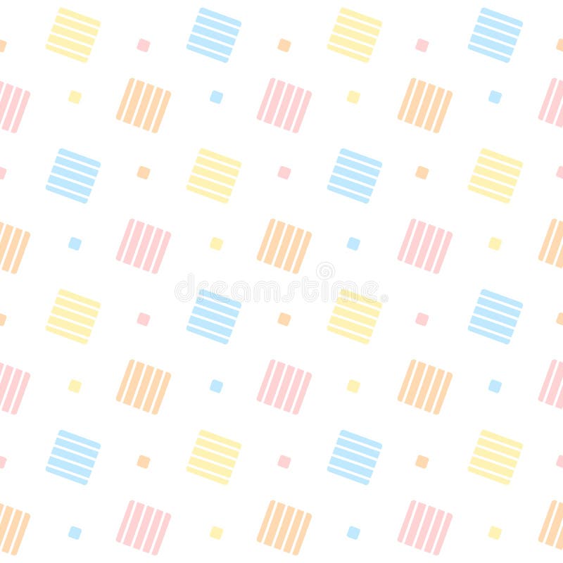 Cute Pastel Squares Seamless Pattern Background Stock Vector ...