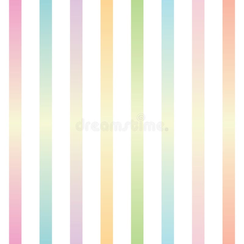 Cute Pastel Stripe Pattern, Gradient Repeat Stock Illustration ...