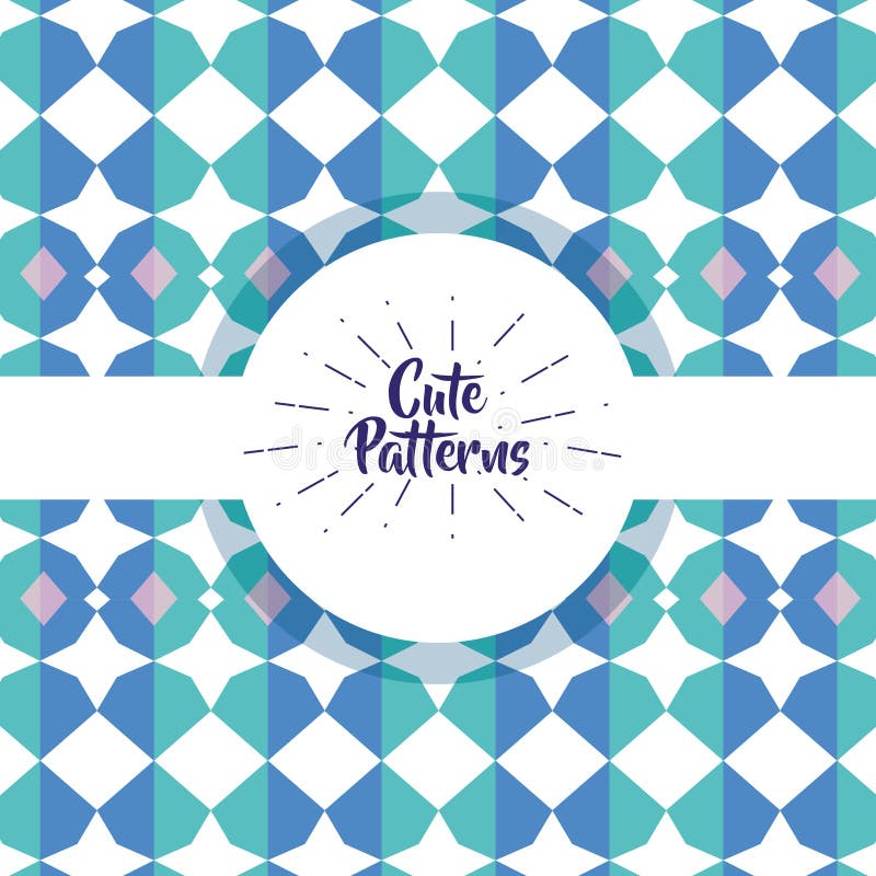 Cute Patern Abstract Geometric Background Design Stock Vector ...