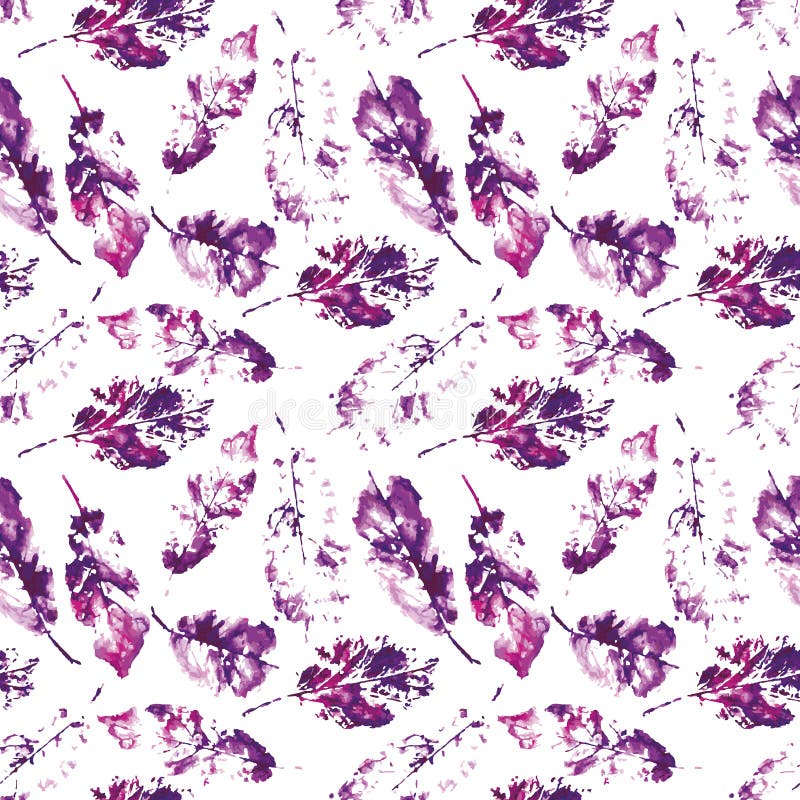 Cute Pattern of Beautiful Prints of Leaves Stock Vector - Illustration ...