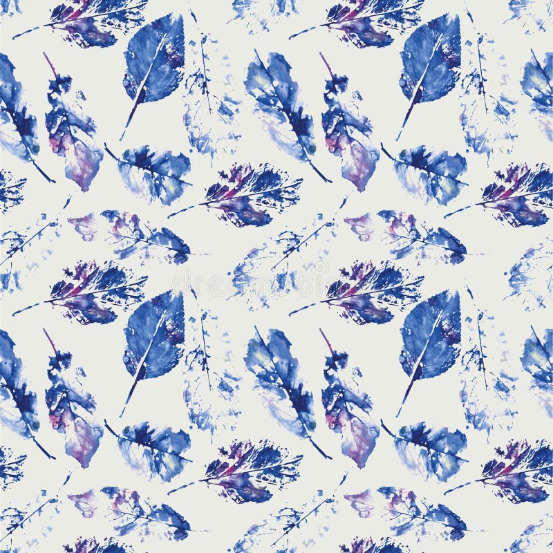 Cute Pattern of Beautiful Prints of Leaves Stock Vector - Illustration ...