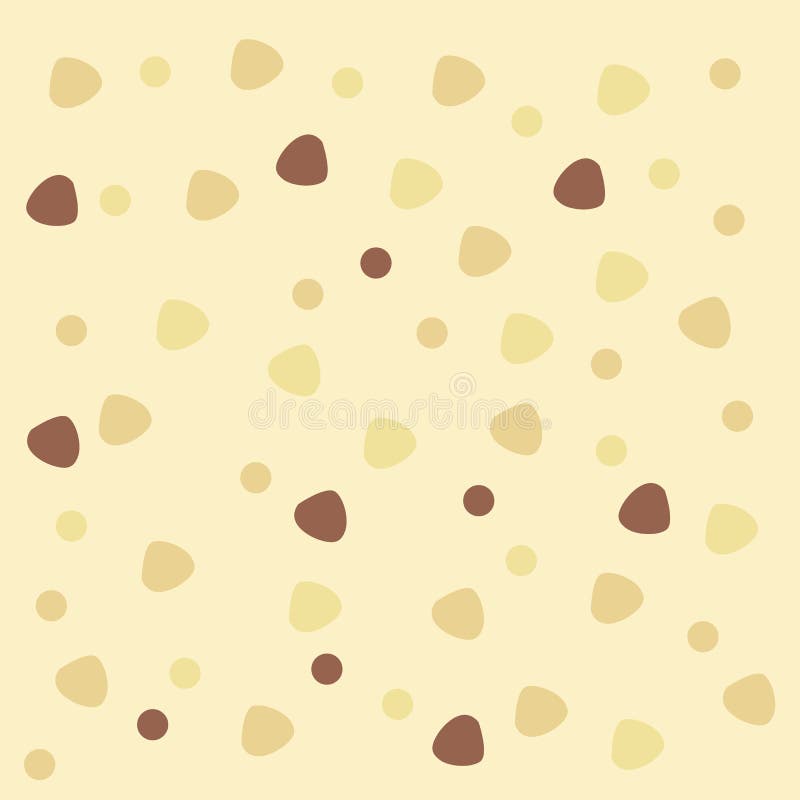Cute Pattern with Circles of Different Cream Colors with Outline. Flat ...
