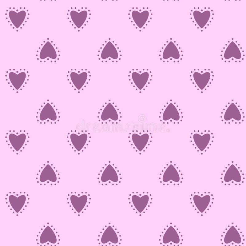 Cute Pattern with Hearts for Fabric Print, Design Paper Stock Vector ...