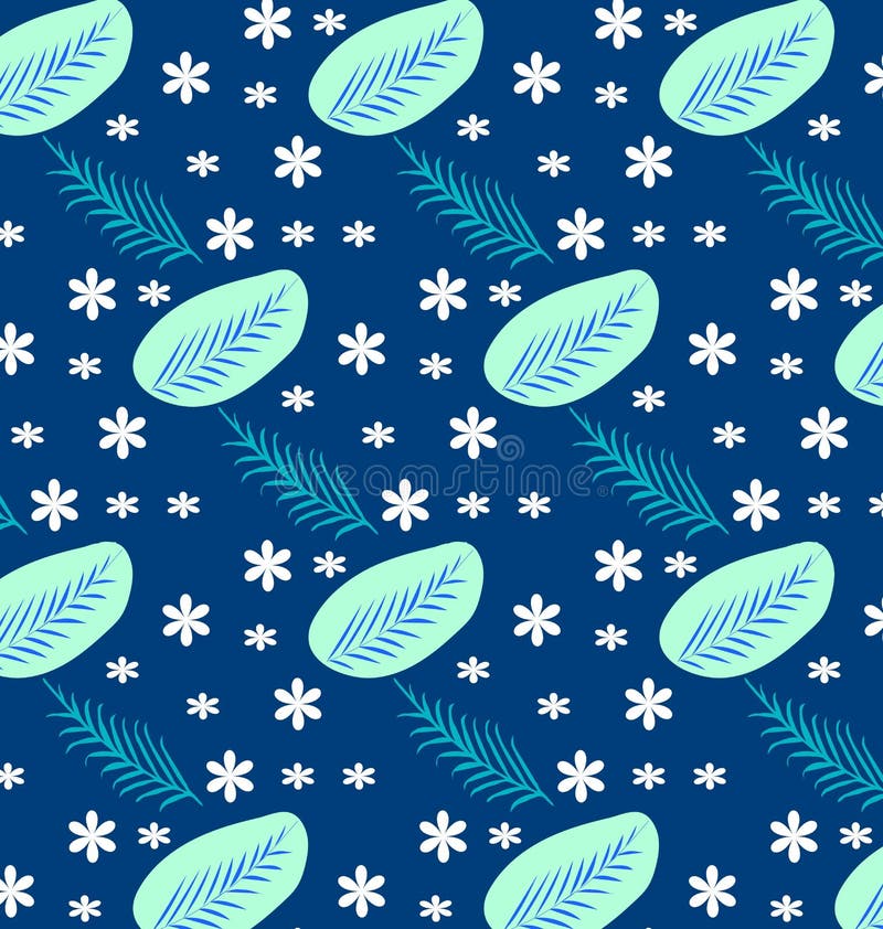 Cute Pattern Seamless Blue. Stock Vector - Illustration of snow ...