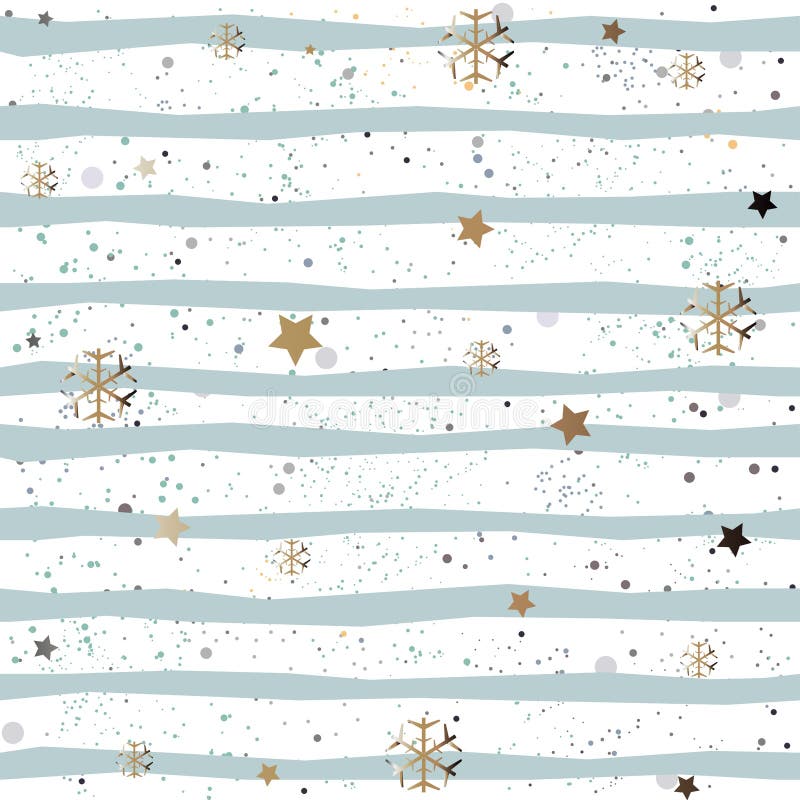Cute Pattern with Silver and Golden Elements Stock Illustration ...