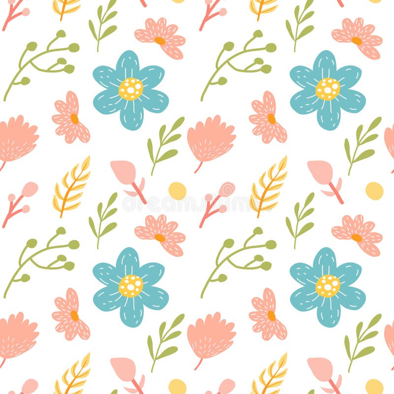Cute Pattern in Small Flower. Small Colorful Flowers Stock Vector ...