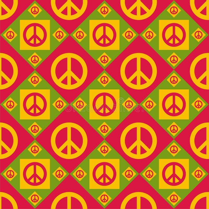 Cute peace pattern stock vector. Illustration of green - 19636863