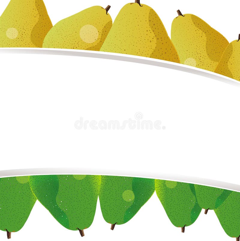 Cute Pear Background Banner Stock Vector - Illustration of space ...