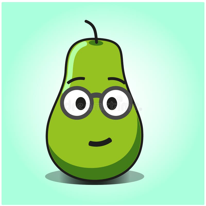 Cute Pear Cartoon Mascot Character Vector Design Stock Vector ...