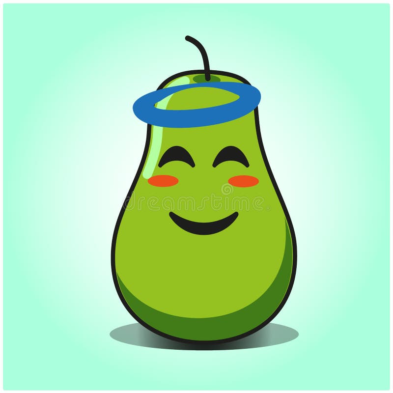 Cute Pear Cartoon Mascot Character Vector Design Stock Vector ...