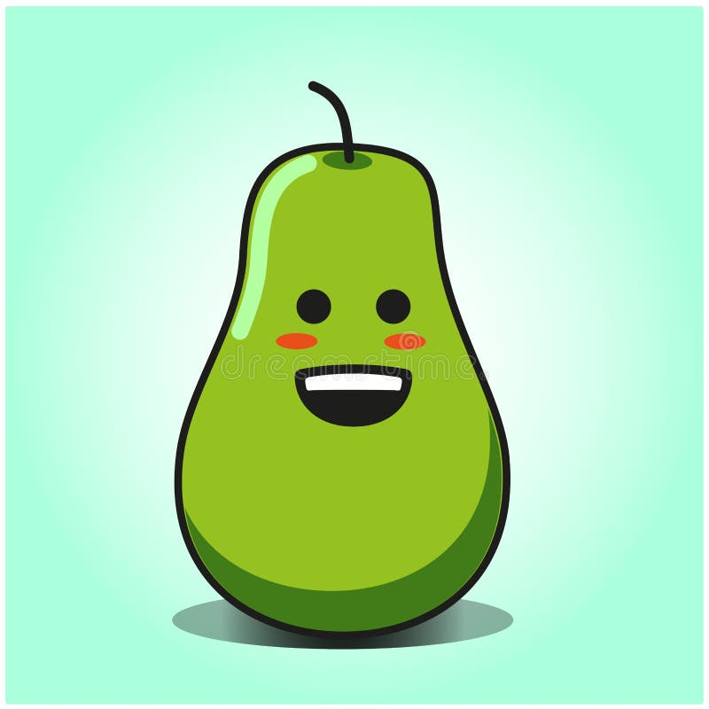 Cute Pear Cartoon Mascot Character Vector Design Stock Vector ...