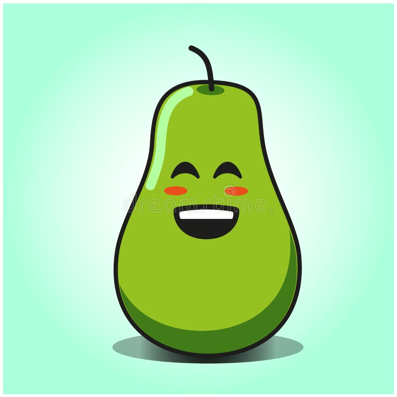 Cute Pear Cartoon Mascot Character Vector Design Stock Vector ...
