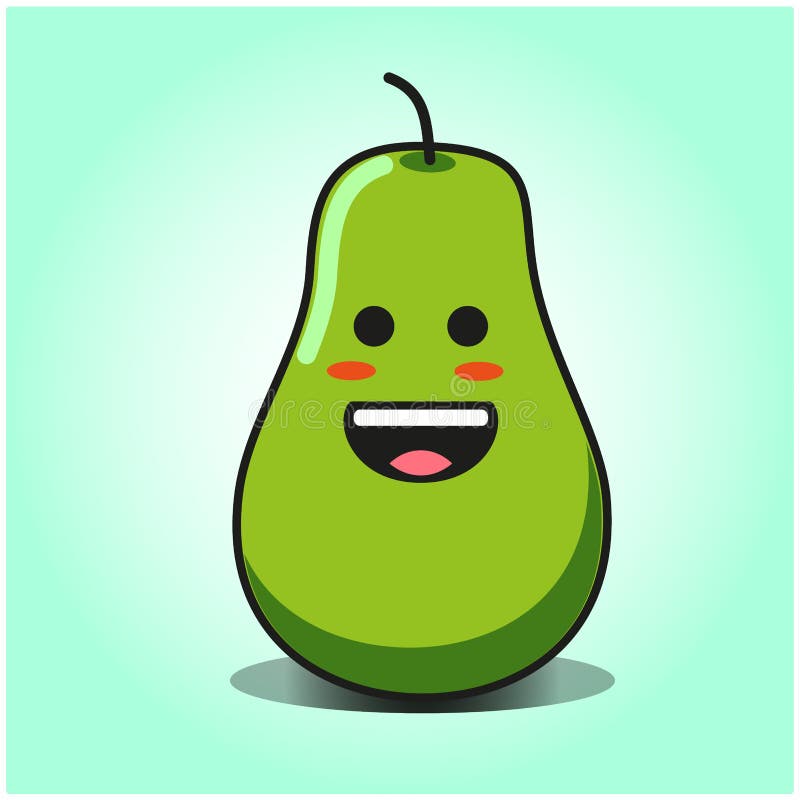 Cute Pear Cartoon Mascot Character Vector Design Stock Vector ...