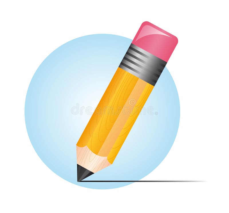 Cute pencil stock vector. Illustration of template, eraser - 23514072