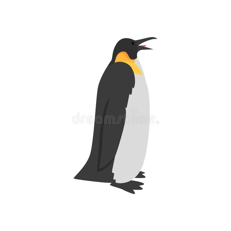 Cute Penguin Arctic Bird, Side View Vector Illustration Stock Vector ...