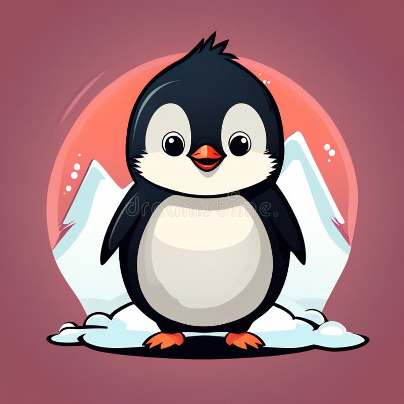 Cute Penguin Design Illustration Stock Illustration - Illustration of ...