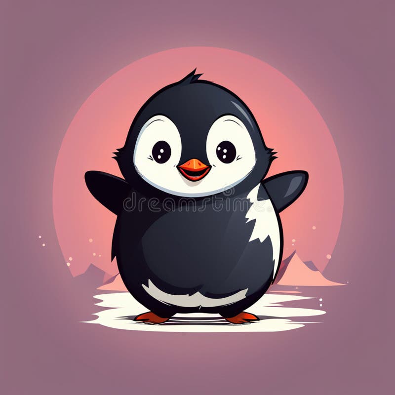 Cute Penguin Design Illustration Stock Illustration - Illustration of ...