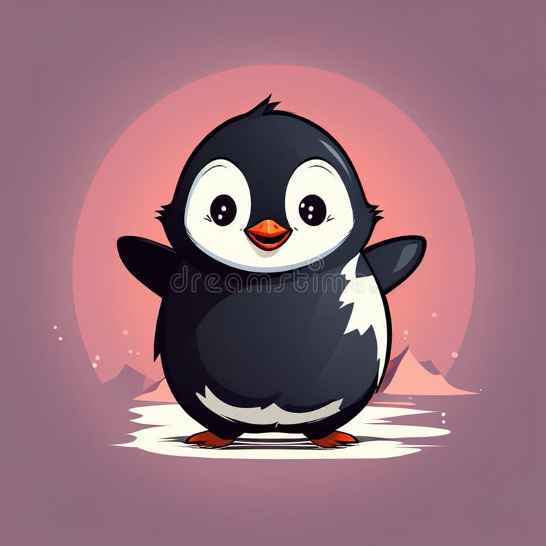 Cute Penguin Design Illustration Stock Illustration - Illustration of ...