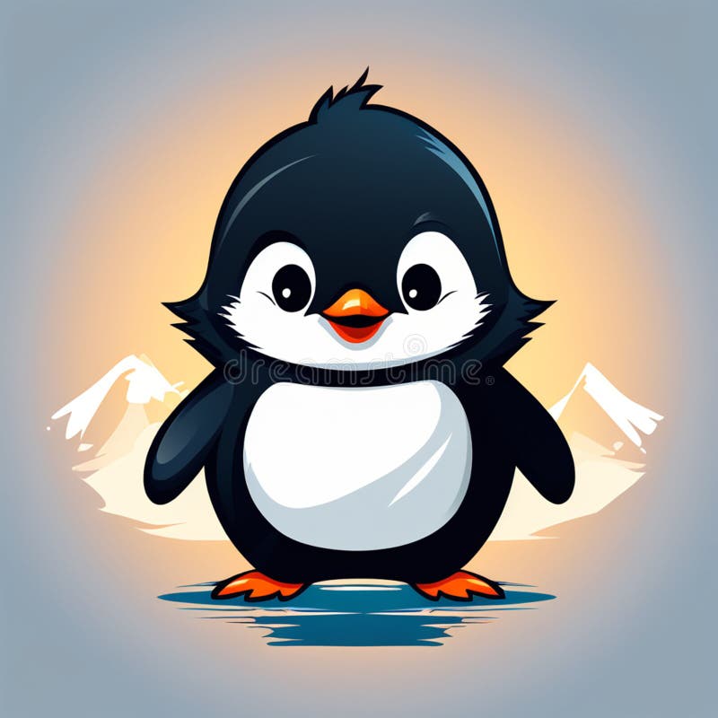 Cute Penguin Design Illustration Stock Illustration - Illustration of ...