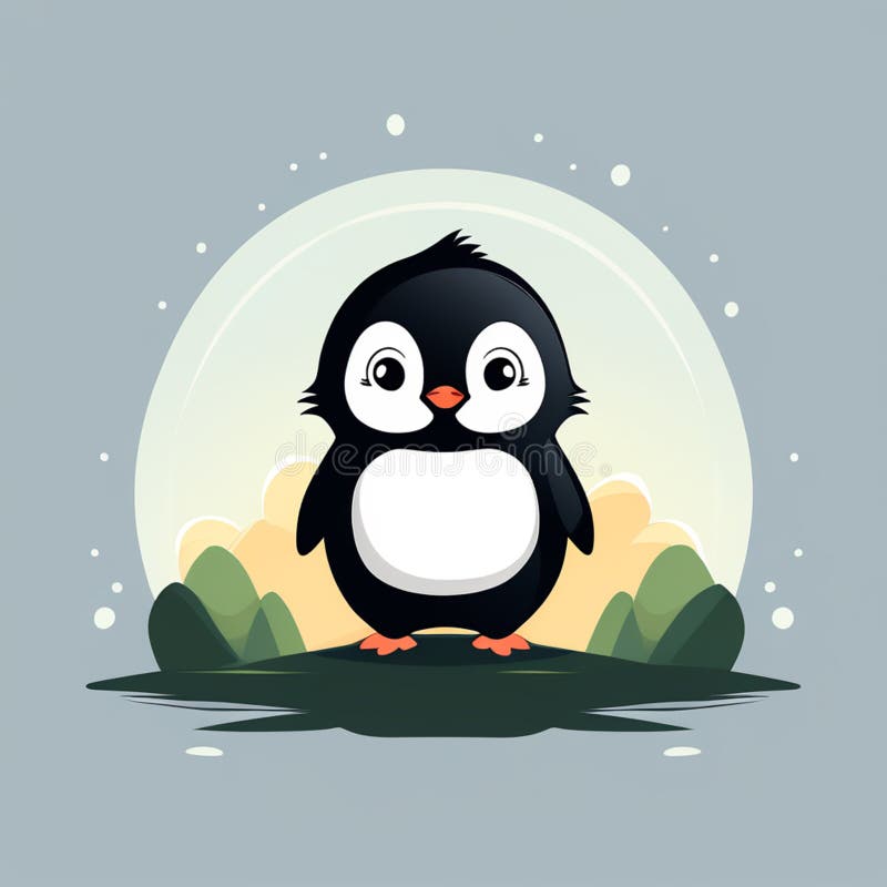 Cute Penguin Design Illustration Stock Illustration - Illustration of ...