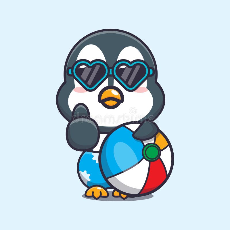 Cute Cartoon Penguin Beach Stock Illustrations – 732 Cute Cartoon ...