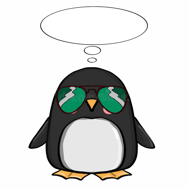 Penguin Thinking Blue Background Stock Illustrations – 19 Penguin ...