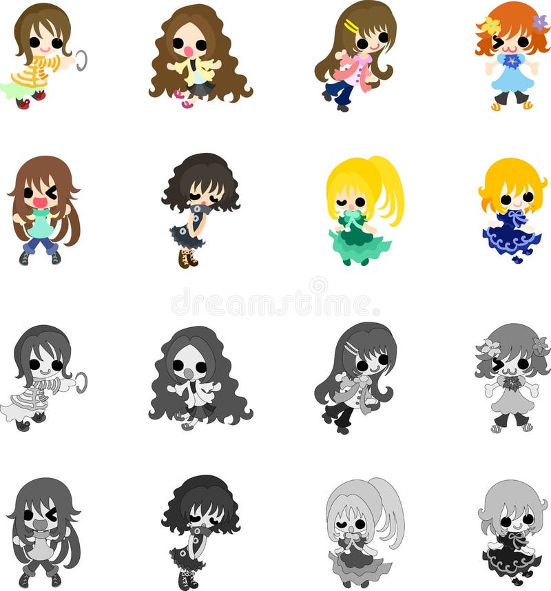 The cute people stock vector. Illustration of cute, flash - 75398633