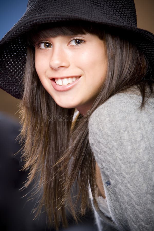 Cute & Pert Teenager stock image. Image of smile, eyes - 2024173