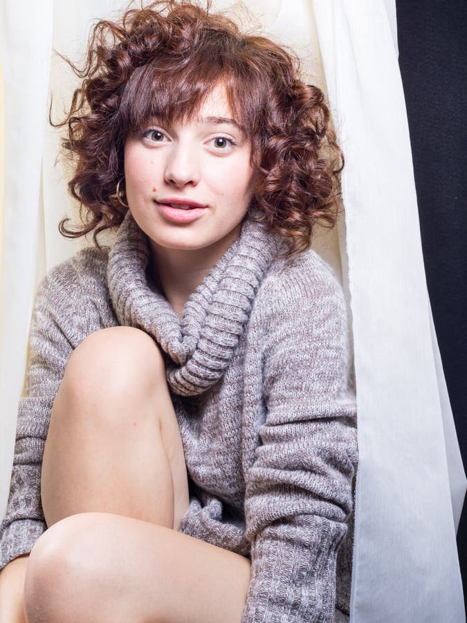 Cute Petite Female Fun Expressions Stock Photo - Image of lady, cute ...