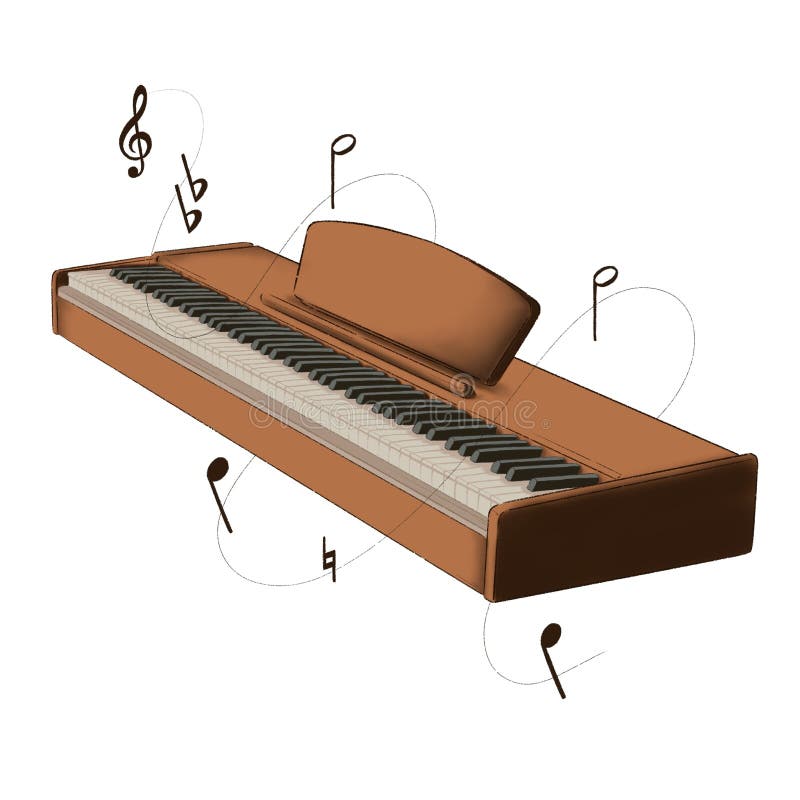 Cute Piano with Melody for You Stock Photo - Illustration of instrument ...