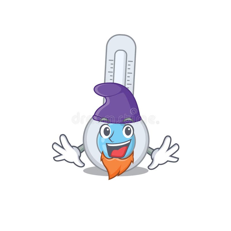 Cold Thermometer Smart Plumber Cartoon Character Design with Tool Stock ...