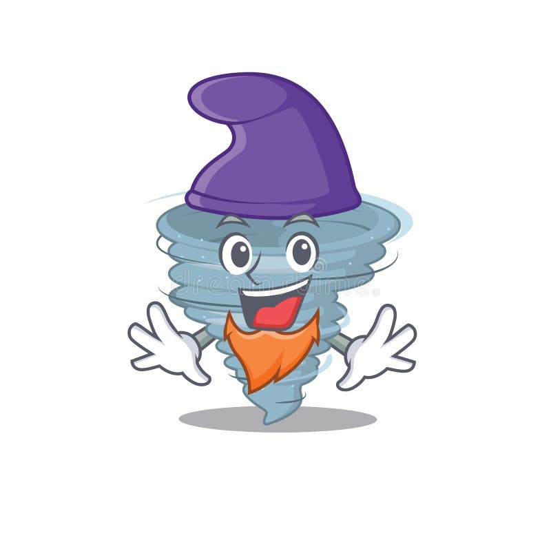 Cute Picture of Tornado in Elf Cartoon Design Stock Vector ...