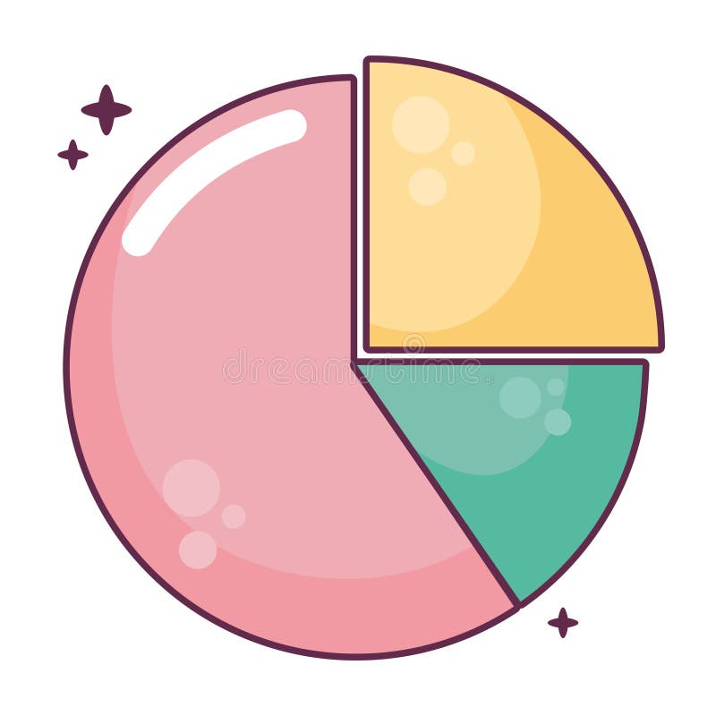 Cute pie graph stock illustration. Illustration of circle - 274357502