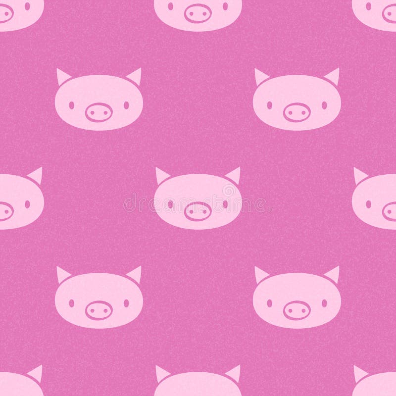Cute Pig Vector Seamless Pattern Design. Texture for Wallpapers ...