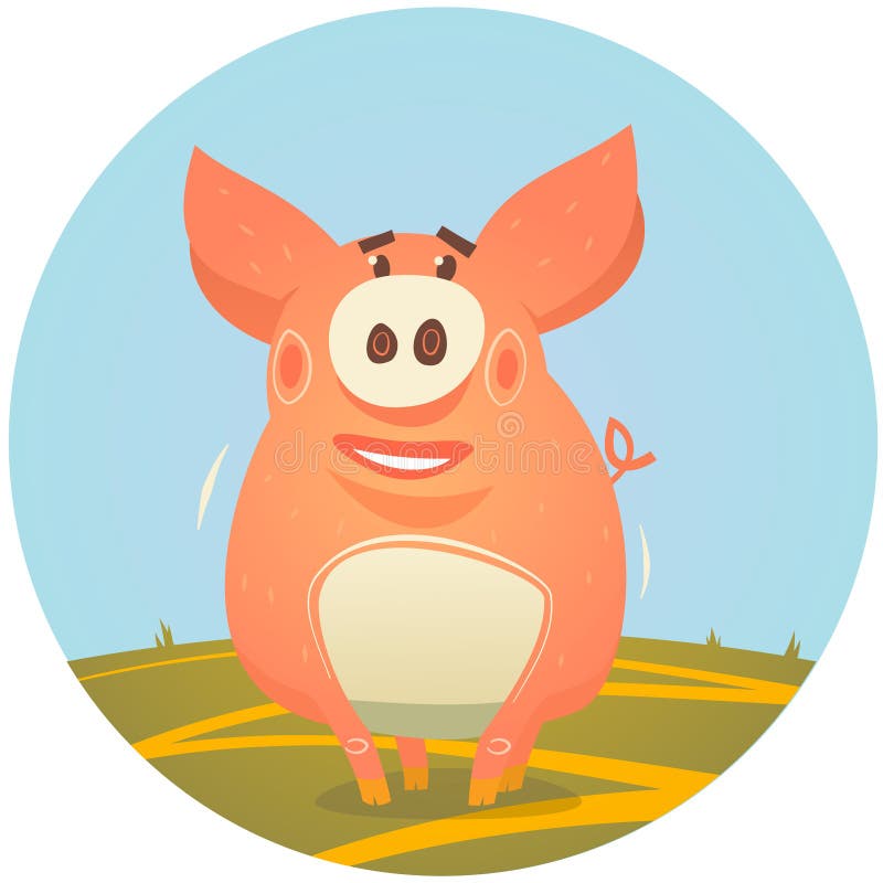 Cute piggy stock vector. Illustration of embracing, artwork - 48759387