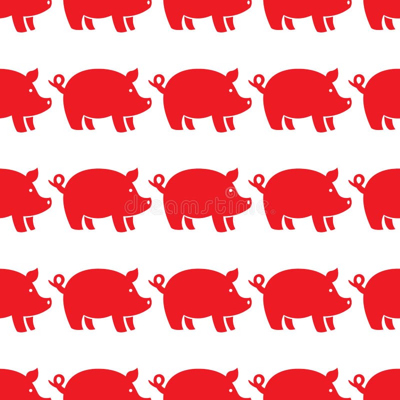 Cute pigs seamless pattern stock vector. Illustration of barn - 122774151