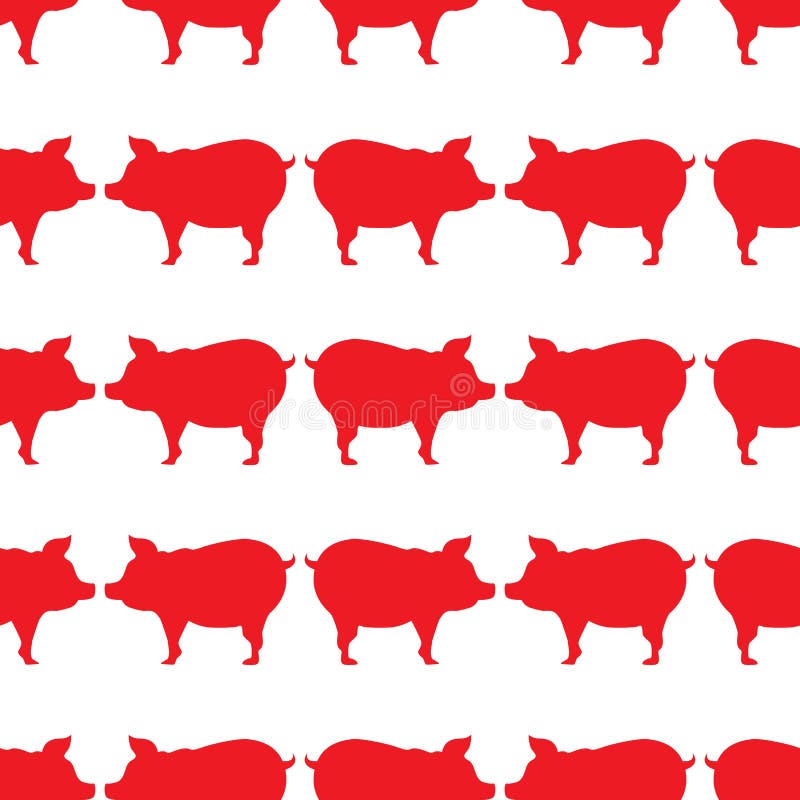 Cute pigs seamless pattern stock vector. Illustration of boar - 122874707