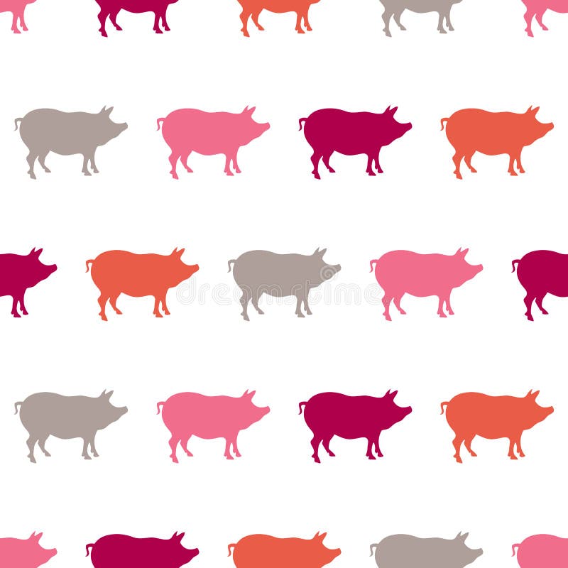 Cute pigs seamless pattern stock vector. Illustration of icon - 124743232